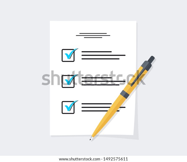 Exam Form Paper Sheets Pile Answered Stock Vector (Royalty Free) 1492575611