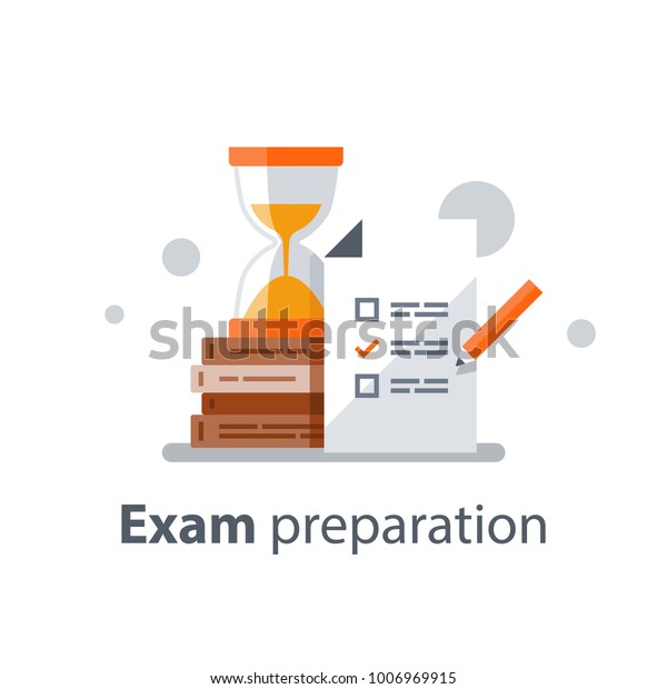 Exam Preparation School Test Examination Concept Stock Vector (Royalty ...