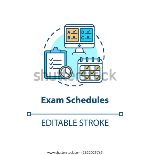 Exam Schedules Concept Icon Final Examination: vetor stock (livre de ...