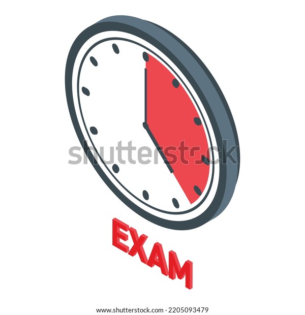 Exam Test Time Icon Isometric Exam Stock Vector (Royalty Free ...