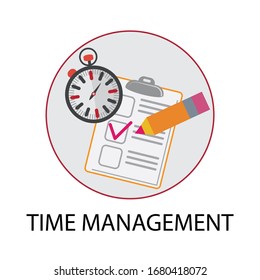 Exam Time Management Logo Icon Design: vetor stock (livre de direitos ...