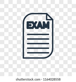 Exam Icon Vector Isolated On White Stock Vector (Royalty Free) 1156109899