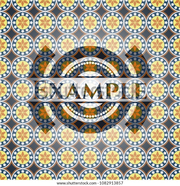 Example Arabesque Badge Arabic Decoration Stock Vector (Royalty Free ...