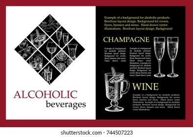 Example Background Alcoholic Products Brochure Layout Stock Vector ...