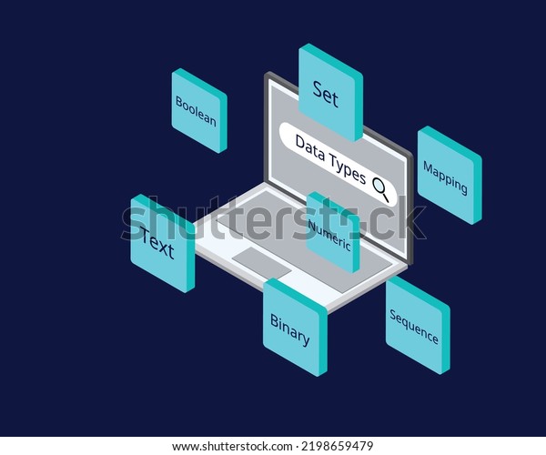 Example Data Types On Laptop Stock Vector (Royalty Free) 2198659479 ...