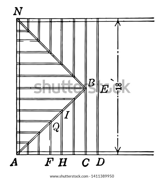 Example Roof Parallel Beams Rise Stroke Stock Vector (Royalty Free ...