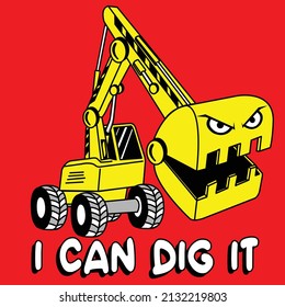 Excavator Can Dig Stock Vector (Royalty Free) 2132219803 | Shutterstock
