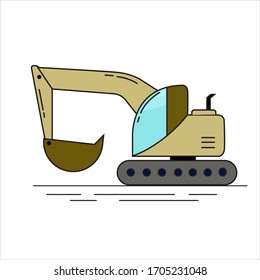 Excavator Heavy Equipment Template Vector Construction Stock Vector ...