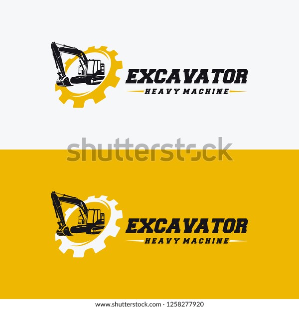 Excavator Heavy Machine Logo Designs Template 库存矢量图（免版税）1258277920 ...
