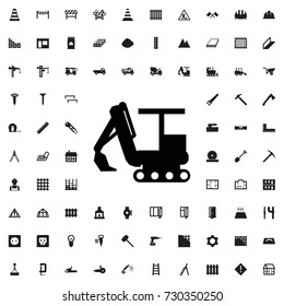 Excavator Icon Set Filled Construction Icons Stock Vector (Royalty Free) 730350250 | Shutterstock