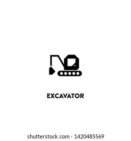 Excavator Icon Vector Excavator Sign On Stock Vector (Royalty Free ...