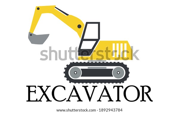 Excavator Vector Clip Art Stock Vector (Royalty Free) 1892943784 ...