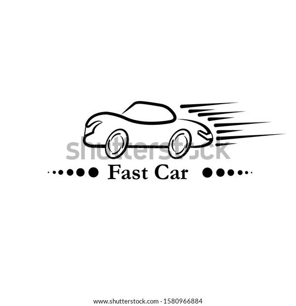 Exceed Speed Limits Car Logo Line 스톡 벡터(로열티 프리) 1580966884