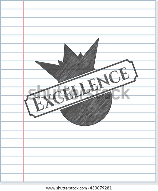 Excellence Draw Pencil Strokes Stock Vector (Royalty Free) 433079281 ...