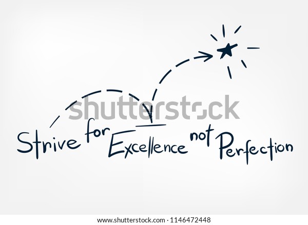 Excellence Perfection Doodle Vector Hand Drawn Stock Vector (Royalty ...