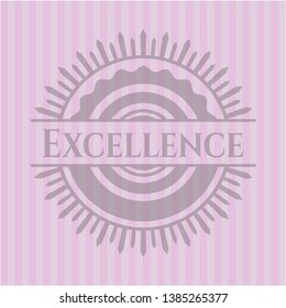 Excellence Pink Emblem Retro Vector Illustration Stock Vector (Royalty ...