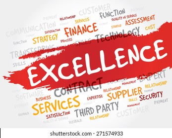 Excellence Word Cloud Business Concept Stock Vector (Royalty Free ...