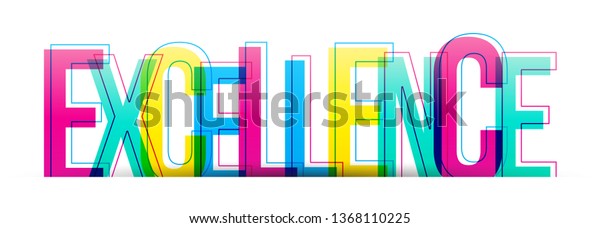 Excellence Word Isolated On White Background Stock Vector (Royalty Free ...