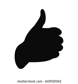 Excellent Hand Sign Silhouette Vector Stock Vector (Royalty Free ...