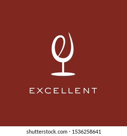 Excellentwine Dersign Logo Vector Illustration Stock Vector (Royalty ...