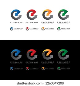 Exchange E Letter Logo Stock Vector (Royalty Free) 1263849208 ...
