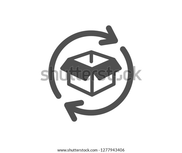 Exchange Goods Icon Return Parcel Sign Stock Vector (Royalty Free ...