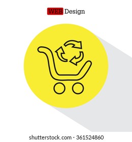 Exchange Goods Line Icon Stock Vector (Royalty Free) 361524860 ...