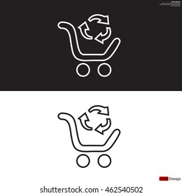 Exchange Goods Line Icon Stock Vector (Royalty Free) 462540502 ...