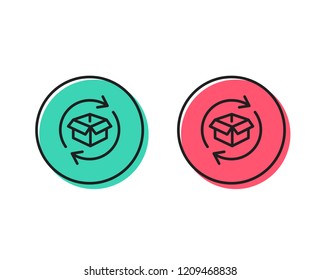 Exchange Goods Line Icon Return Parcel Stock Vector (Royalty Free ...