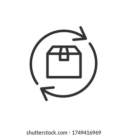 Exchange Goods Outline Icon Return Parcel Stock Vector (Royalty Free ...