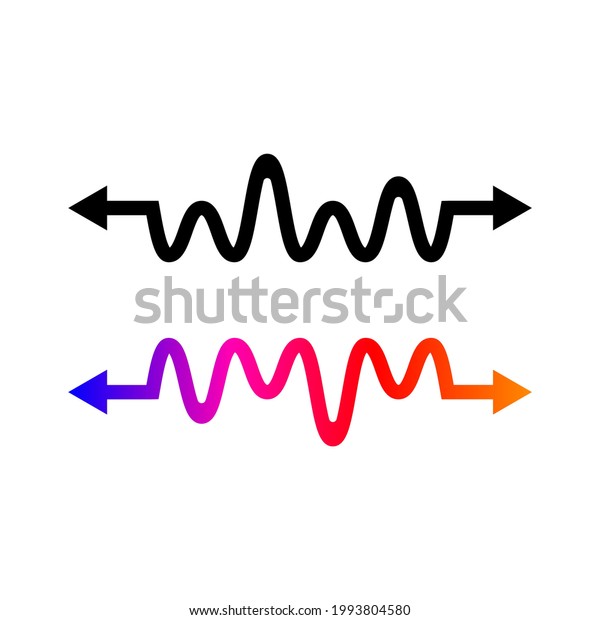 Exchange Icon Arrow Two Directions Wavy Stock Vector (Royalty Free ...