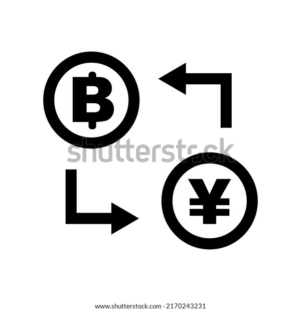 Vektor Stok Exchange Icon Baht Yen Currency Exchange (Tanpa Royalti ...