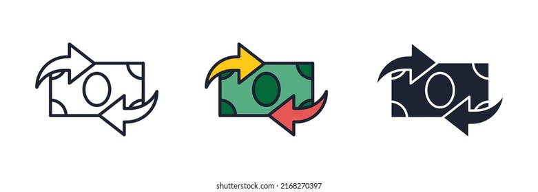 Exchange Icon Symbol Template Graphic Web Stock Vector (Royalty Free ...