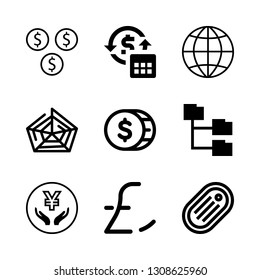 Exchange Icons Set Token Payment Folder Stock Vector (Royalty Free ...