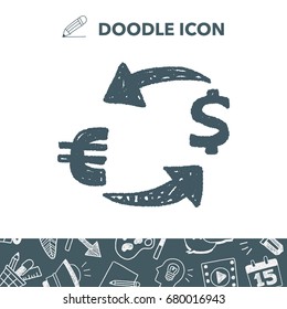 Exchange Money Doodle Stock Vector (Royalty Free) 680016943 | Shutterstock