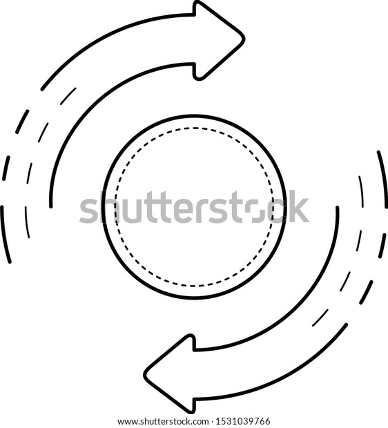 Exchange Sign Vector Outline Icon Stock Vector (Royalty Free ...