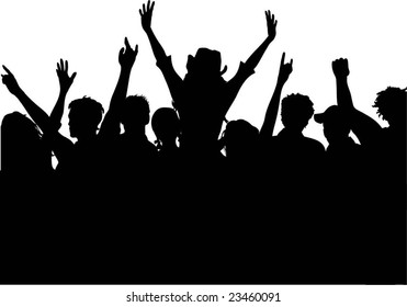 People Having Fun Celebrating Crowd Fun Stock Vector (Royalty Free ...