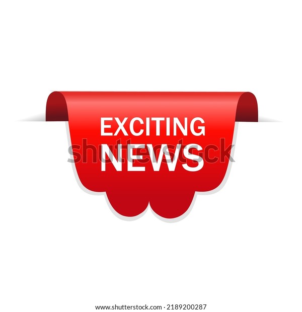Exciting News Banner Template Flat Style Stock Vector (Royalty Free ...