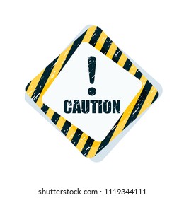 Exclamation Caution Sign Stock Vector (Royalty Free) 1119344111 ...
