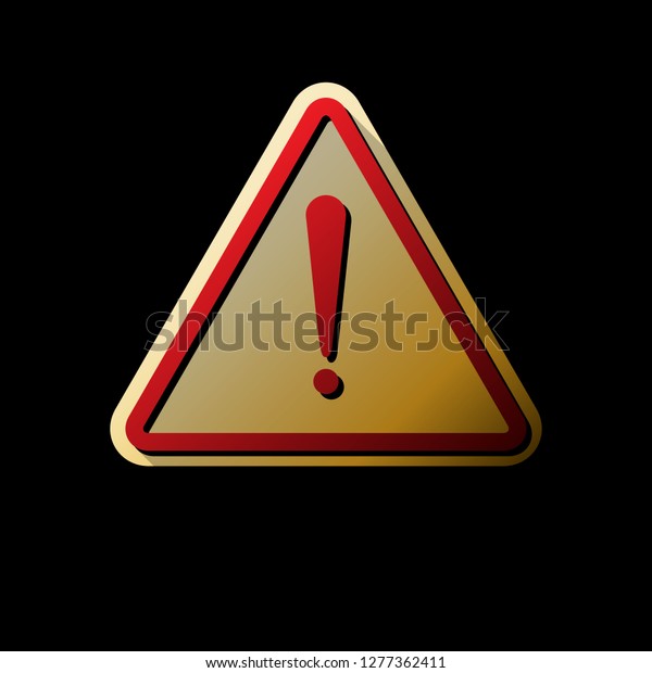 Exclamation Danger Sign Flat Style Vector Stock Vector (Royalty Free ...