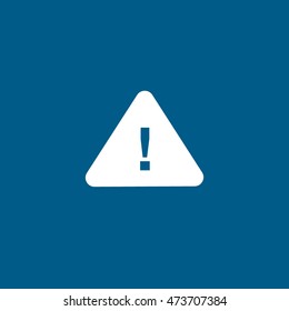 Exclamation Flat Icon On Blue Background Stock Vector (Royalty Free ...