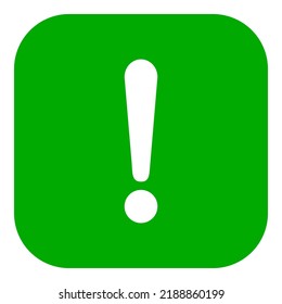 Exclamation Mark App Icon On White Stock Vector (Royalty Free ...