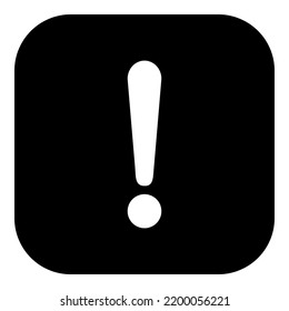Exclamation Mark App Icon On White Stock Vector (Royalty Free ...