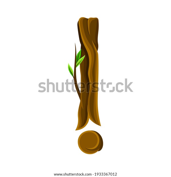 Exclamation Mark Arranged Woody Forest Tree Stock Vector (Royalty Free ...
