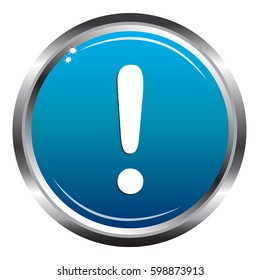 Exclamation Mark Blue Icon Stock Vector (Royalty Free) 598873913 ...