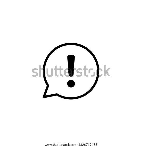 Exclamation Mark Bubble Vector Illustration 库存矢量图（免版税）1826719436 ...