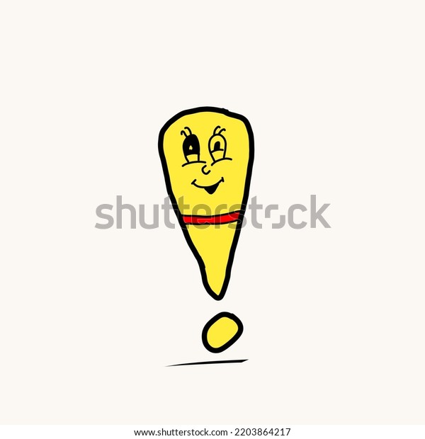 Exclamation Mark Face Character Stock Vector (Royalty Free) 2203864217 ...