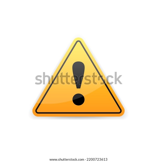 Exclamation Mark Hazard Danger Color Vector Stock Vector (Royalty Free ...