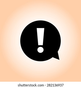 Exclamation Mark Hazard Warning Symbol Flat Stock Vector (Royalty Free ...