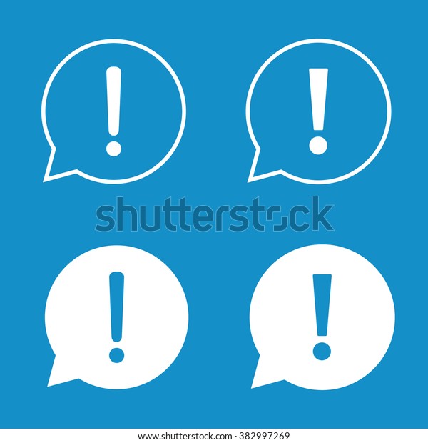 Exclamation Mark Icon Bubble Set Vector Stock Vector (Royalty Free ...